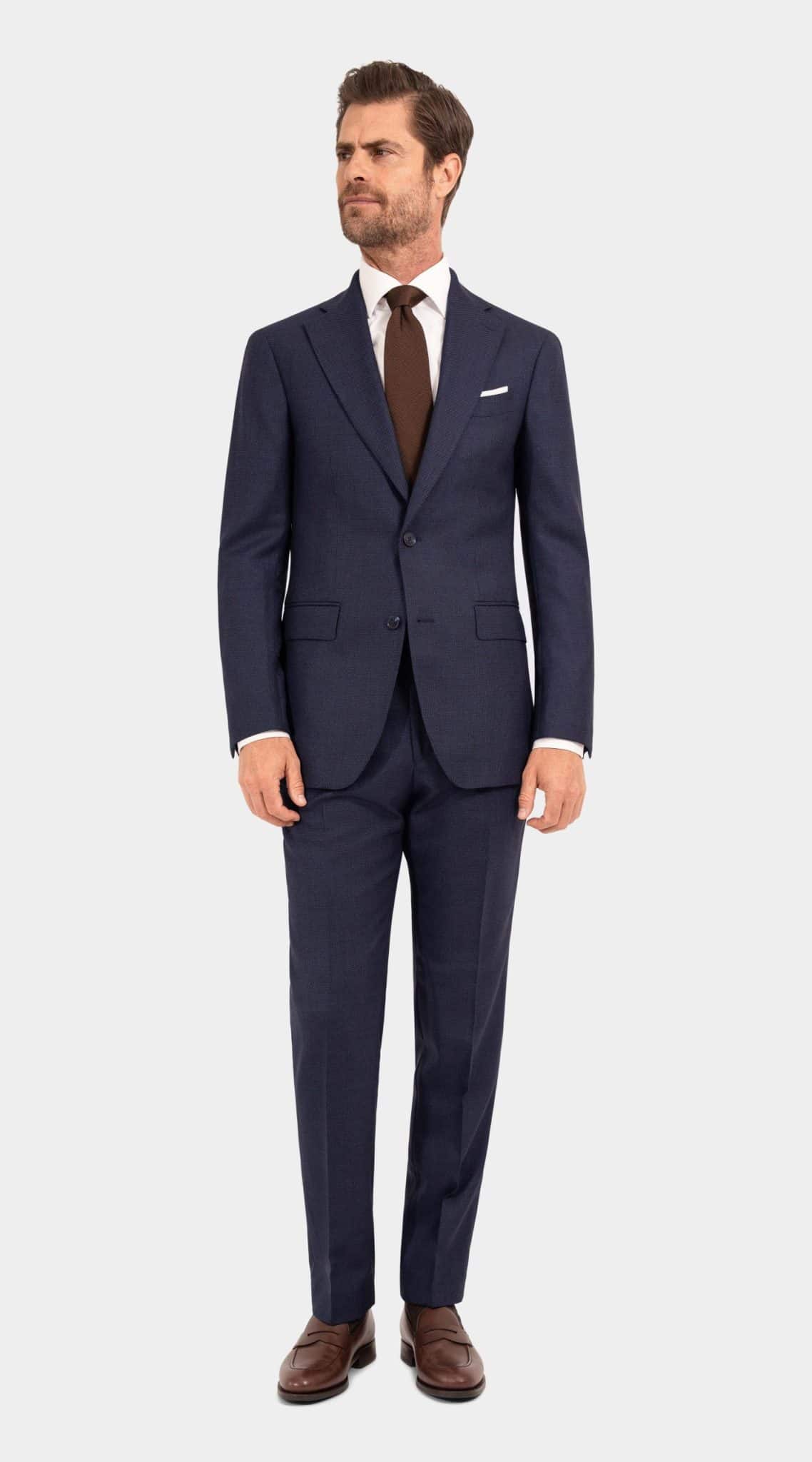 Navy Birdseye Superior Wool - Mond
